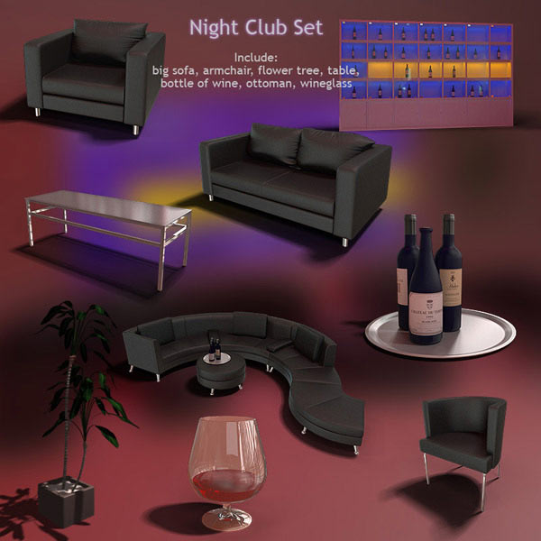 Nightclub 3D model - Download in MAX, OBJ, FBX, C4D