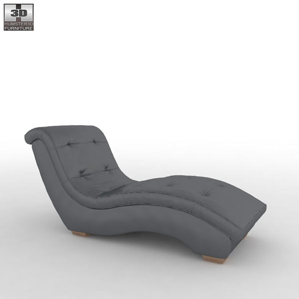Metro chaise lounge - Diamond Sofa 3D model - Download in MAX, OBJ, FBX ...