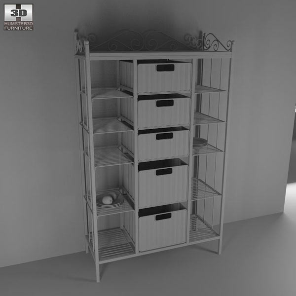 Manilla Kitchen Storage Rack 3D model - Download in MAX, OBJ, FBX, C4D