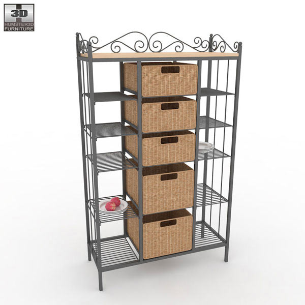 Manilla Kitchen Storage Rack 3D model - Download in MAX, OBJ, FBX, C4D