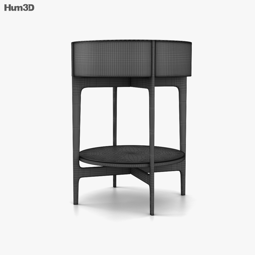 Alivar Round Bedside table 3D model - Download in MAX, OBJ, FBX, C4D