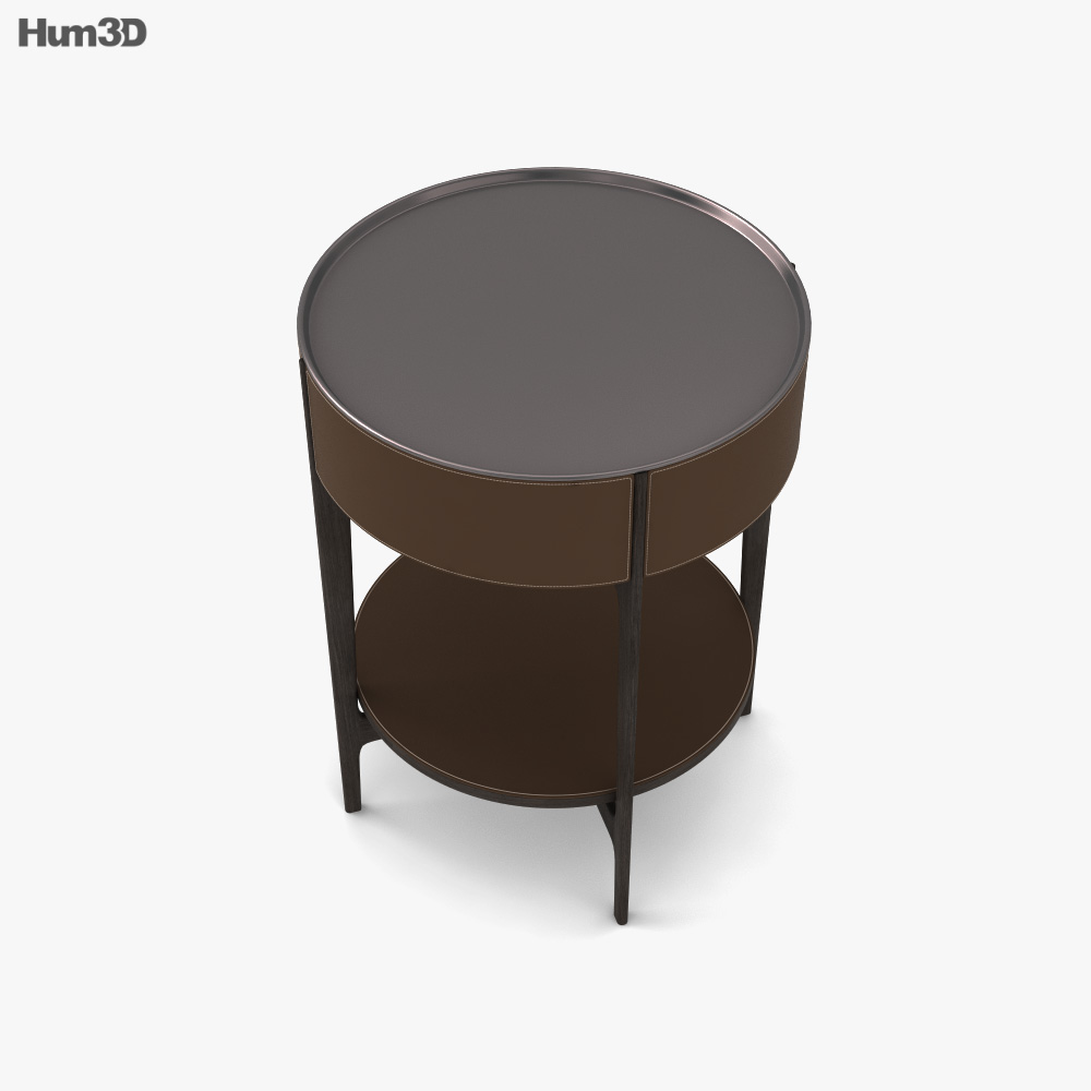 Alivar Round Bedside table 3D model - Download in MAX, OBJ, FBX, C4D