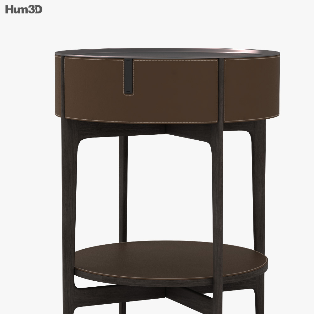 Alivar Round Bedside table 3D model - Download in MAX, OBJ, FBX, C4D