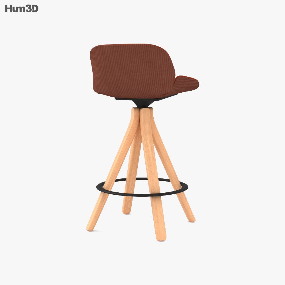 Andreu World Nuez Bar stool 3D model - Download in MAX, OBJ, FBX, C4D