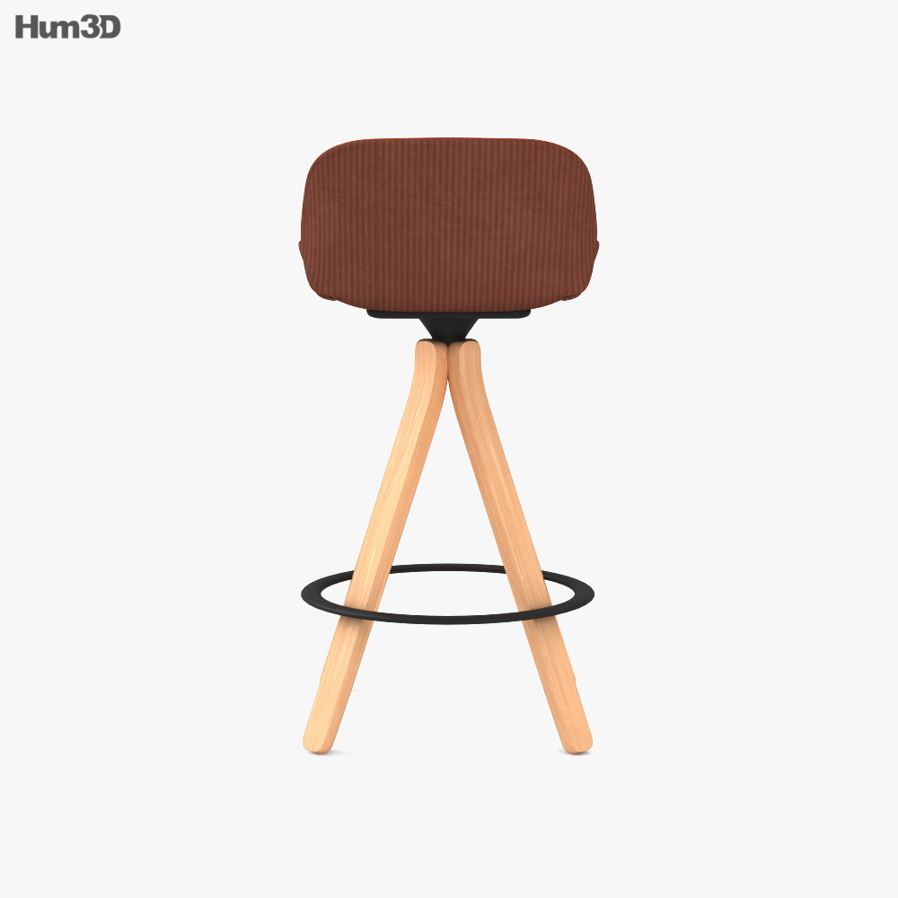 Andreu World Nuez Bar stool 3D model - Download in MAX, OBJ, FBX, C4D