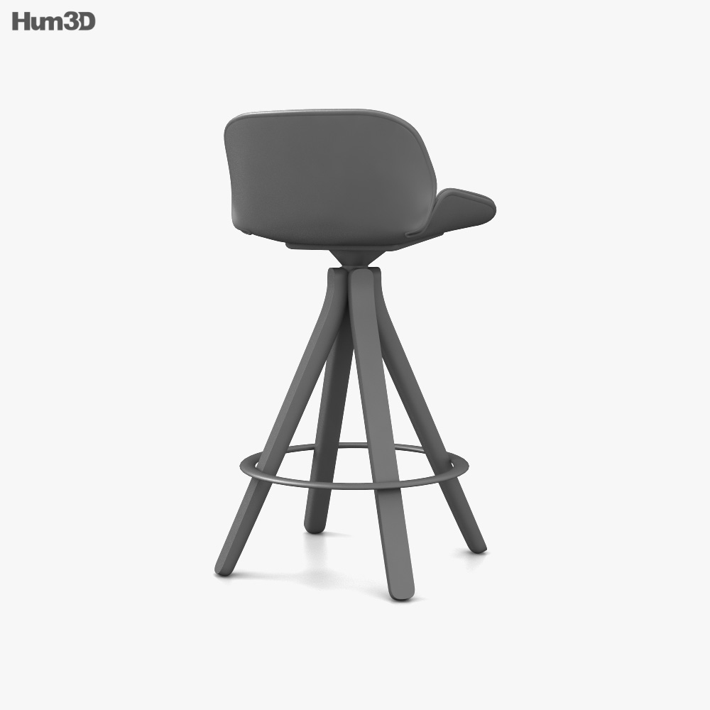 Andreu World Nuez Bar stool 3D model - Download in MAX, OBJ, FBX, C4D