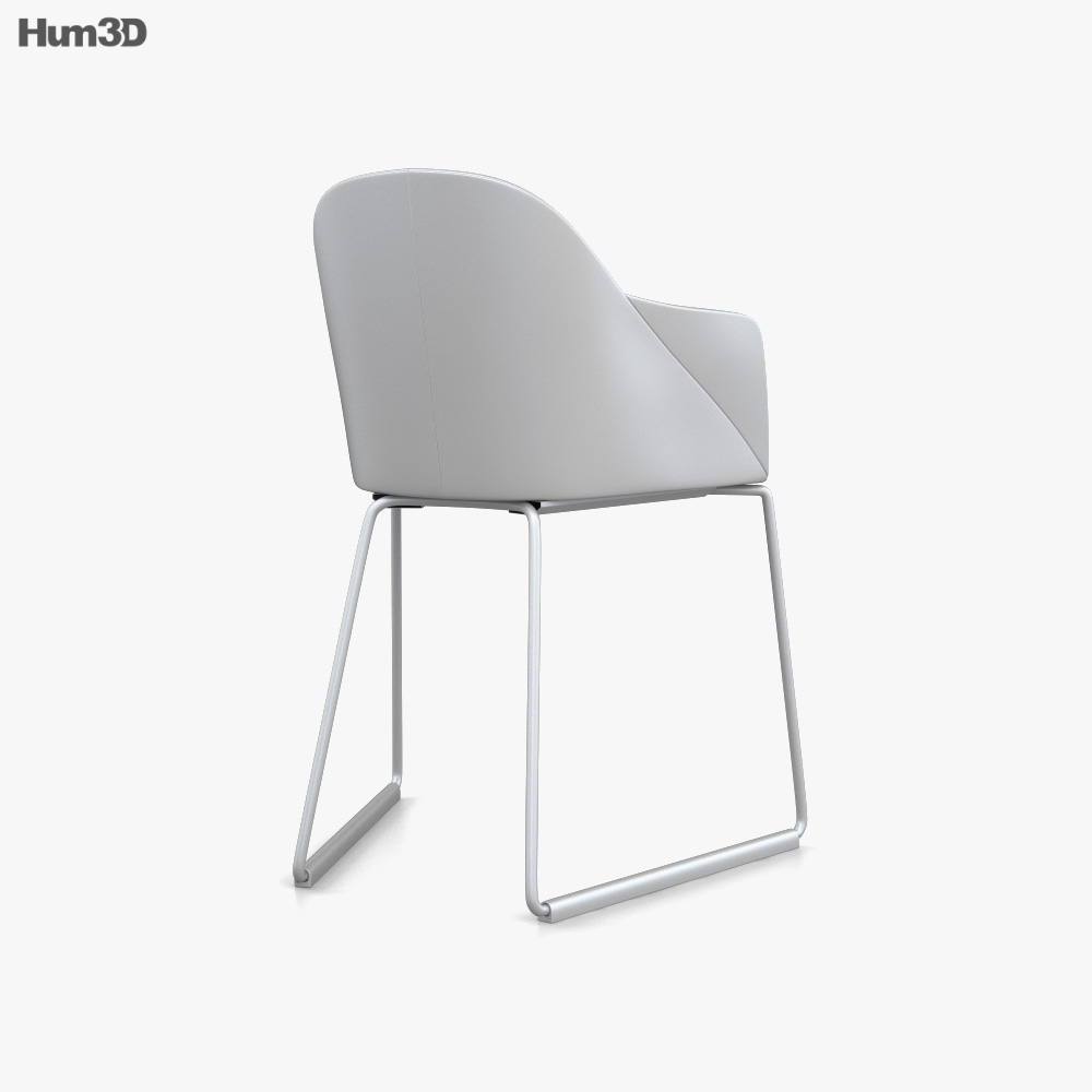 Arper Cila Sled Armchair 3D model - Download in MAX, OBJ, FBX, C4D