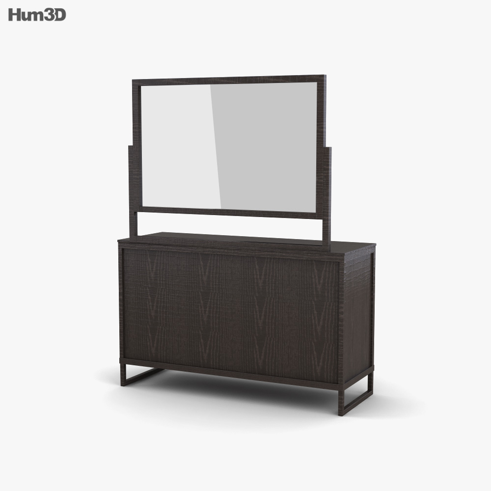 Ashley Sonya Dresser & mirror 3D model - Download in MAX, OBJ, FBX, C4D