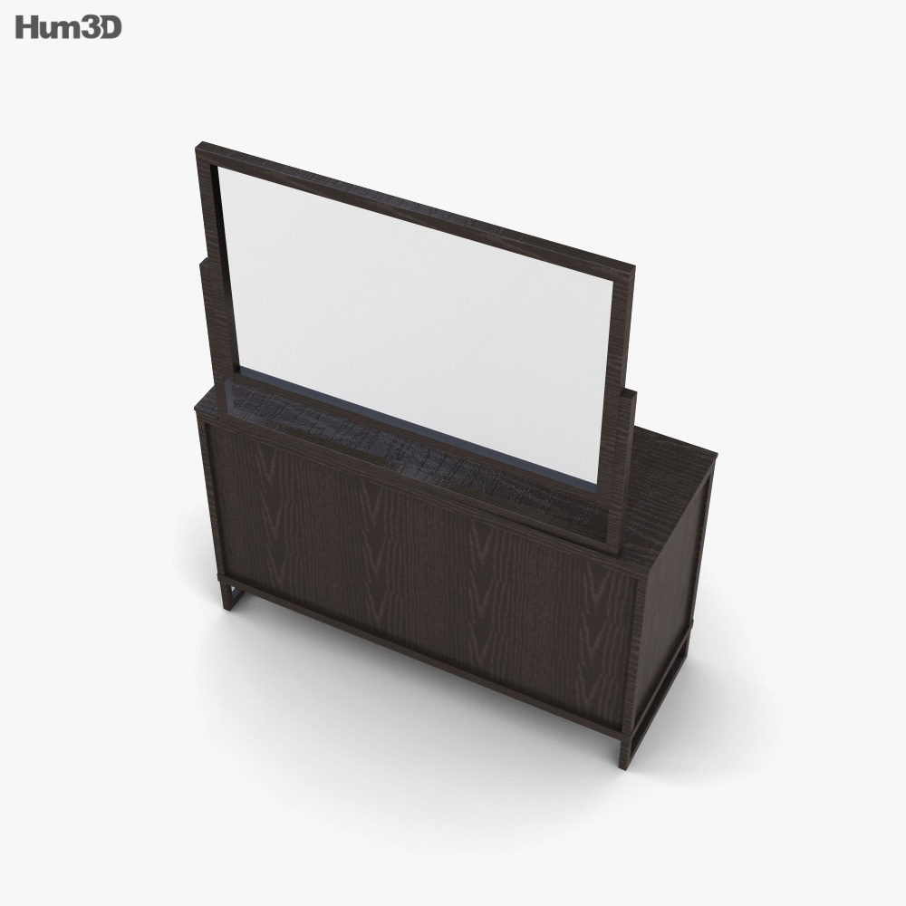 Ashley Sonya Dresser & mirror 3D model - Download in MAX, OBJ, FBX, C4D