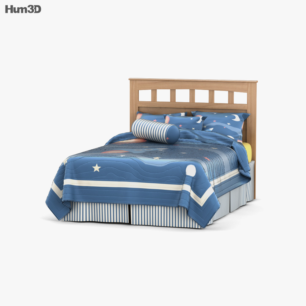 Ashley Benjamin Bed 3D model - Download in MAX, OBJ, FBX, C4D
