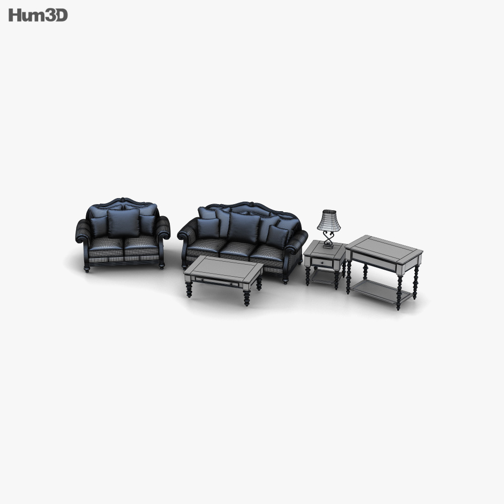 Ashley Livingroom Key Town 3D model - Download in MAX, OBJ, FBX, C4D