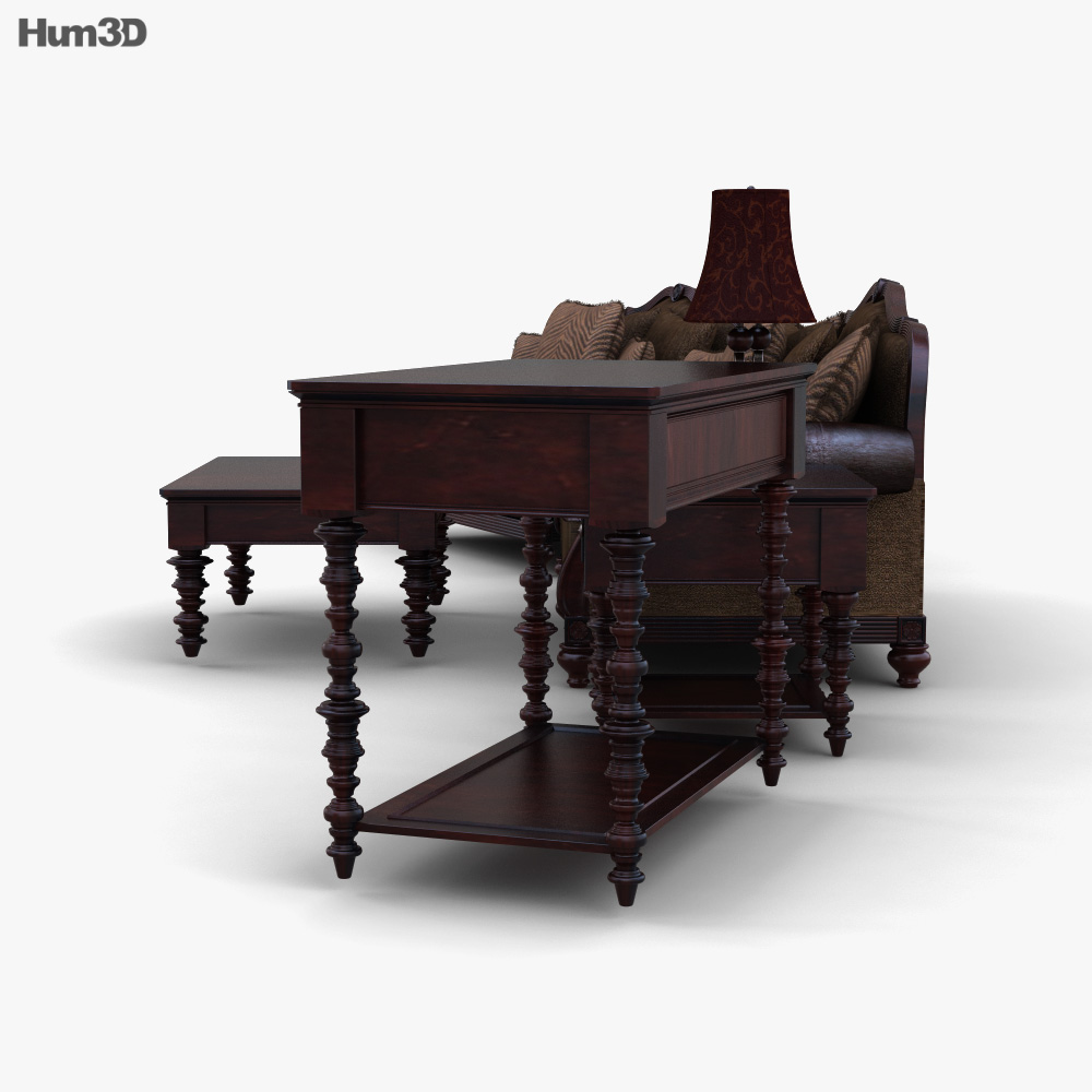 Ashley Livingroom Key Town 3D model - Download in MAX, OBJ, FBX, C4D