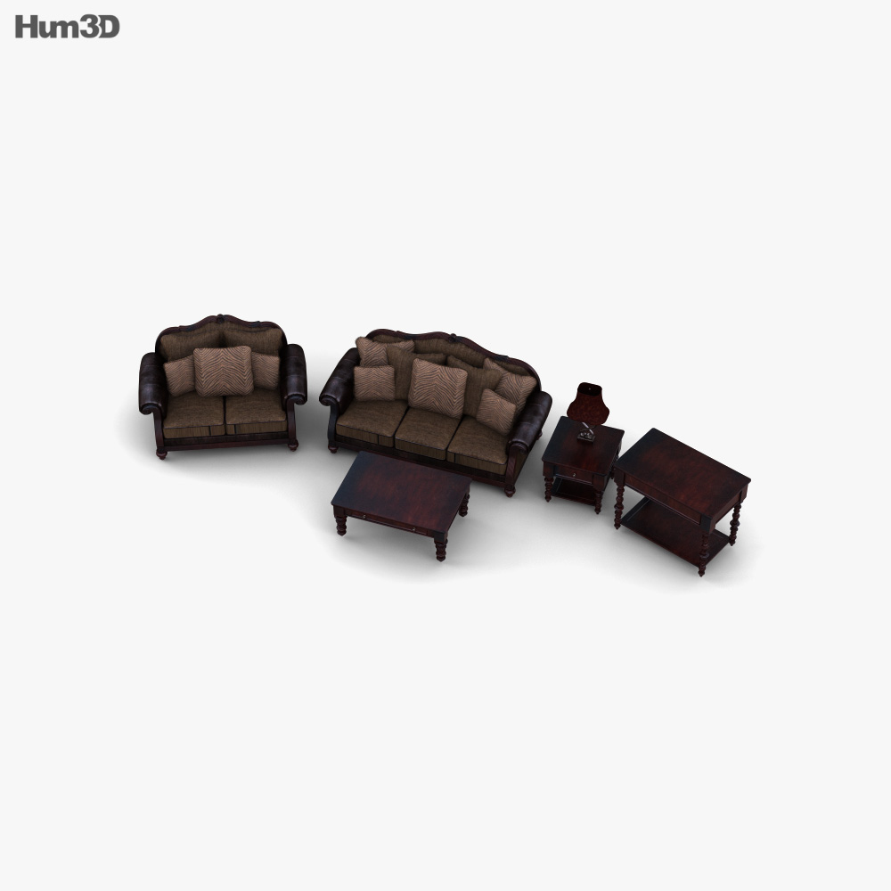 Ashley Livingroom Key Town 3D model - Download in MAX, OBJ, FBX, C4D