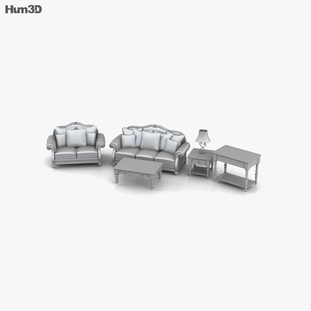 Ashley Livingroom Key Town 3D model - Download in MAX, OBJ, FBX, C4D