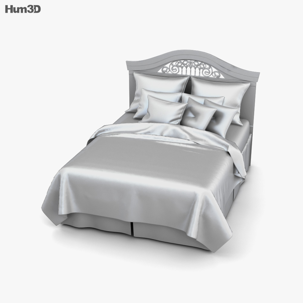 Ashley Fairbrooks Estate Panel bed 3D model - Download in MAX, OBJ, FBX, C4D