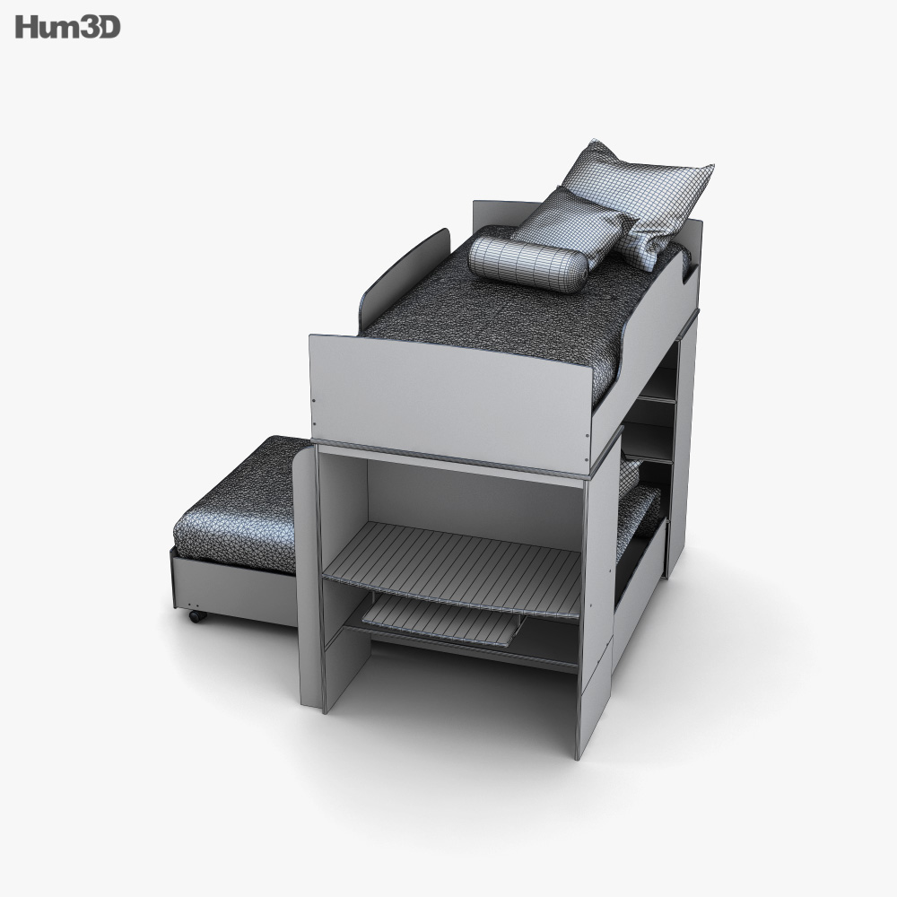 Ashley Alexander Youth Loft Bed 3D model - Download in MAX, OBJ, FBX, C4D