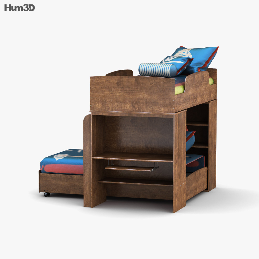 Ashley Alexander Youth Loft Bed 3D model - Download in MAX, OBJ, FBX, C4D
