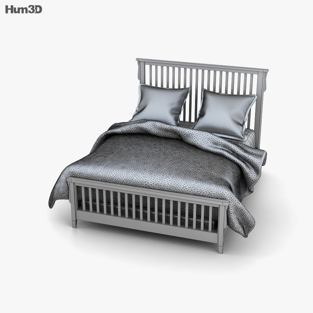 Ashley Colter Queen Panel bed 3D model - Download in MAX, OBJ, FBX, C4D