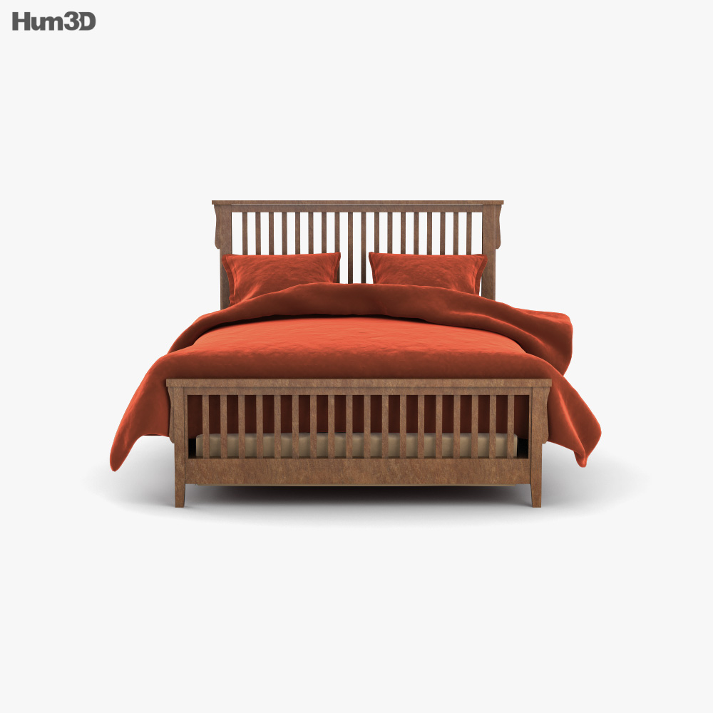 Ashley Colter Queen Panel bed 3D model - Download in MAX, OBJ, FBX, C4D