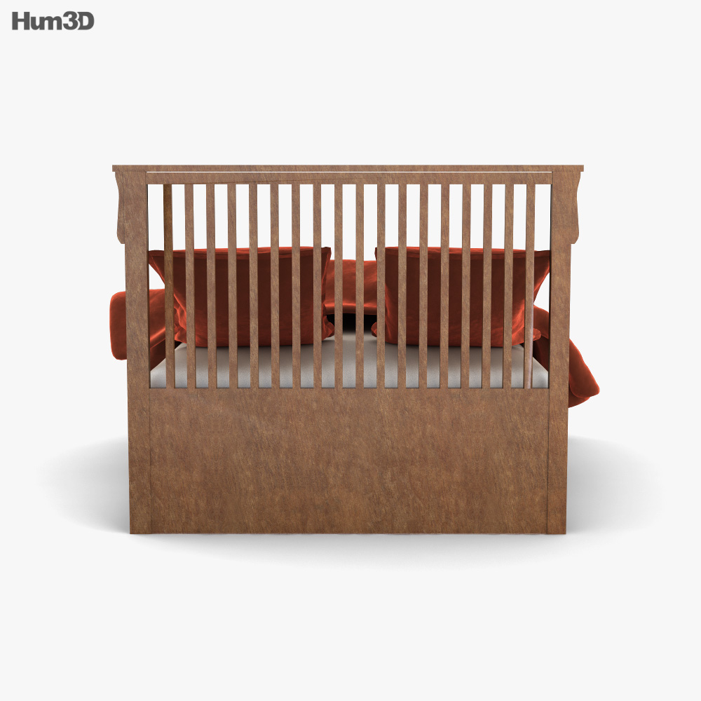 Ashley Colter Queen Panel bed 3D model - Download in MAX, OBJ, FBX, C4D