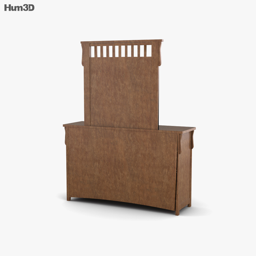 Ashley Colter Dresser & mirror 3D model - Download in MAX, OBJ, FBX, C4D