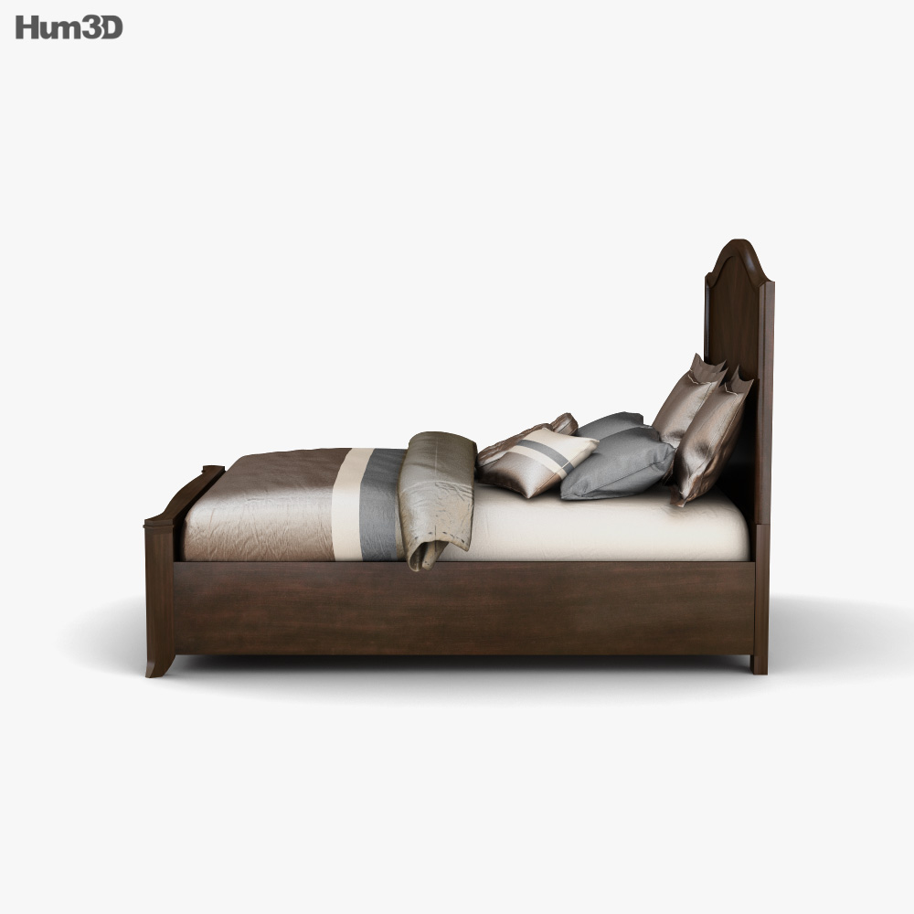 Ashley Ashlyn Queen Sleigh Bed 3D model - Download in MAX, OBJ, FBX, C4D