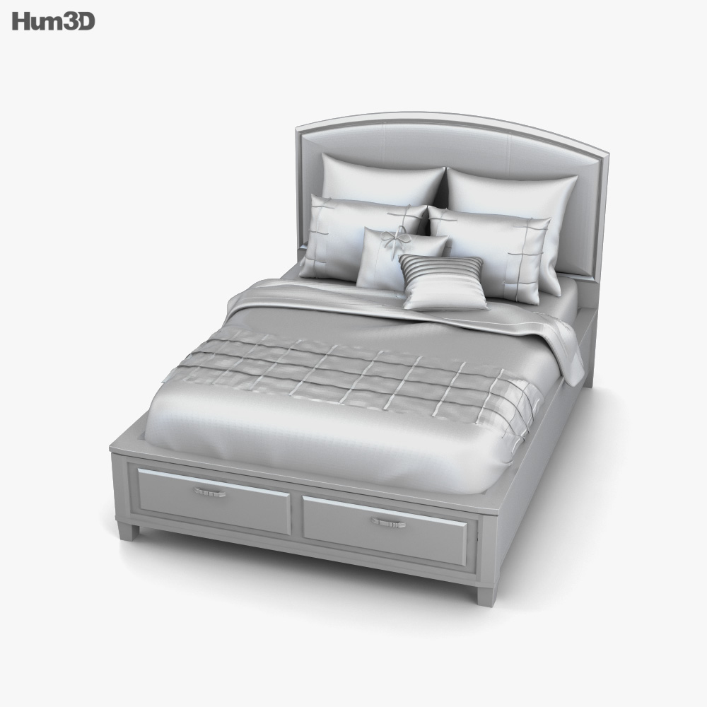 Ashley Emory Panel bed 3D model - Download in MAX, OBJ, FBX, C4D