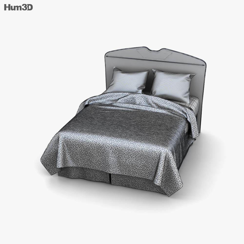 Ashley Havianna Panel bed 3D model - Download in MAX, OBJ, FBX, C4D