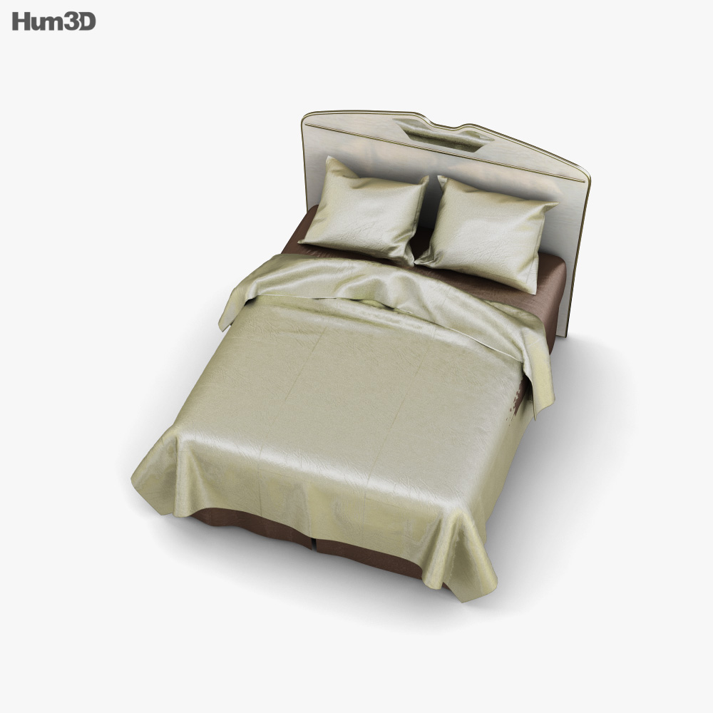 Ashley Havianna Panel bed 3D model - Download in MAX, OBJ, FBX, C4D