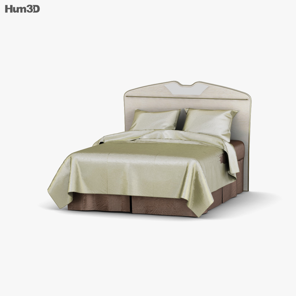 Ashley Havianna Panel bed 3D model - Download in MAX, OBJ, FBX, C4D