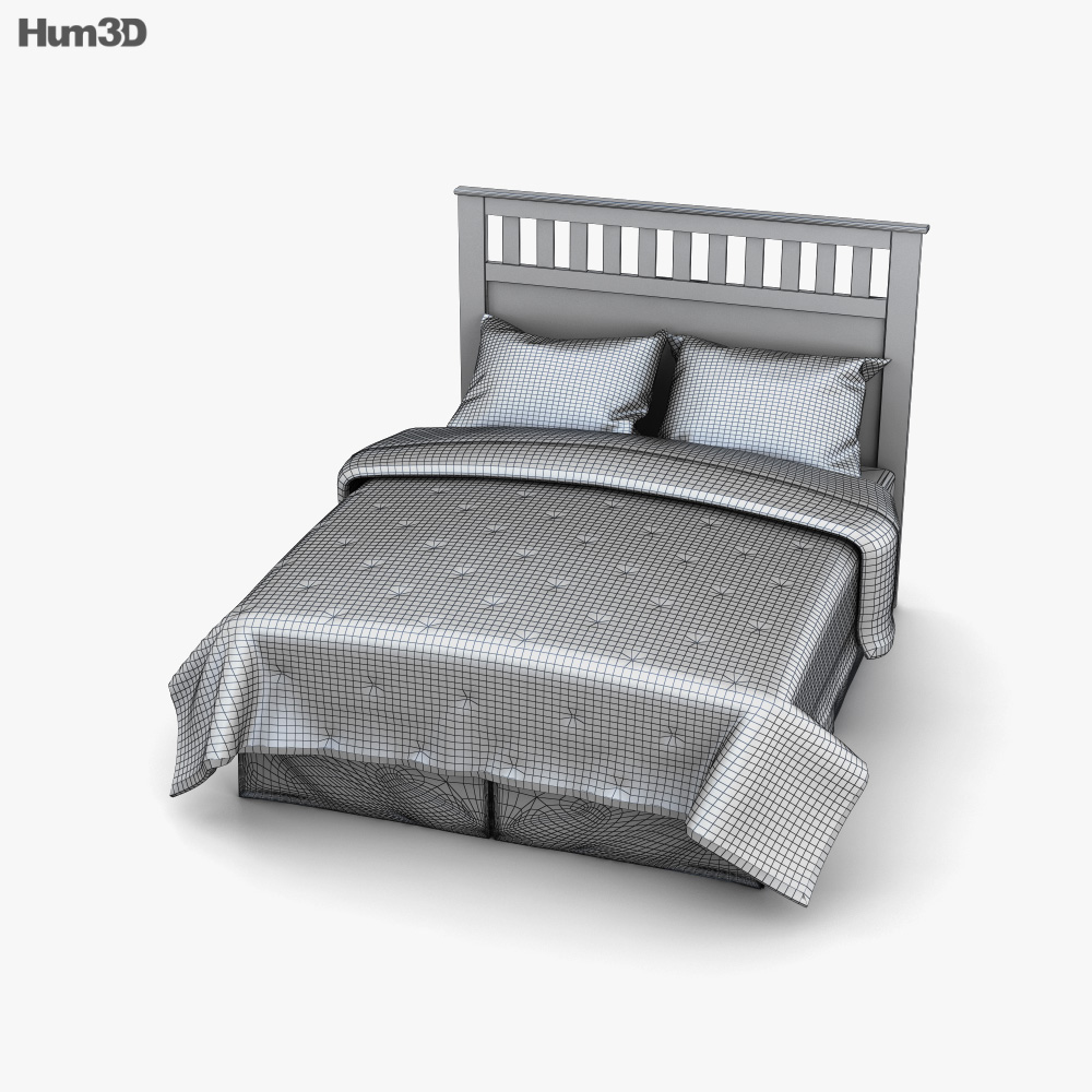 Ashley Panel bed 3D model - Download in MAX, OBJ, FBX, C4D