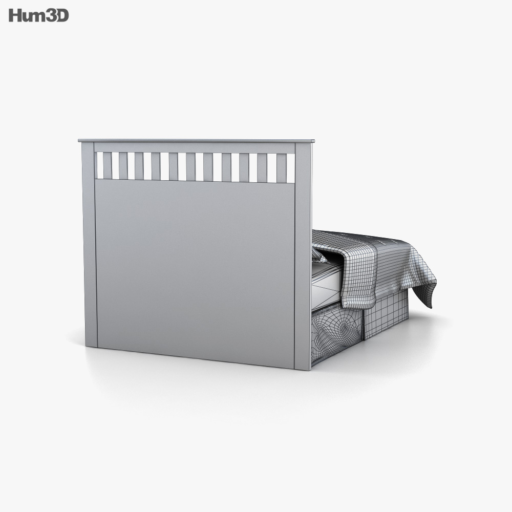 Ashley Panel bed 3D model - Download in MAX, OBJ, FBX, C4D
