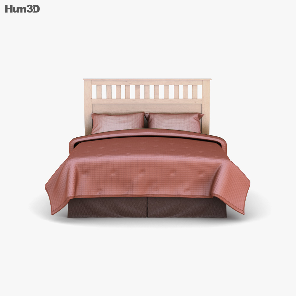 Ashley Panel bed 3D model - Download in MAX, OBJ, FBX, C4D