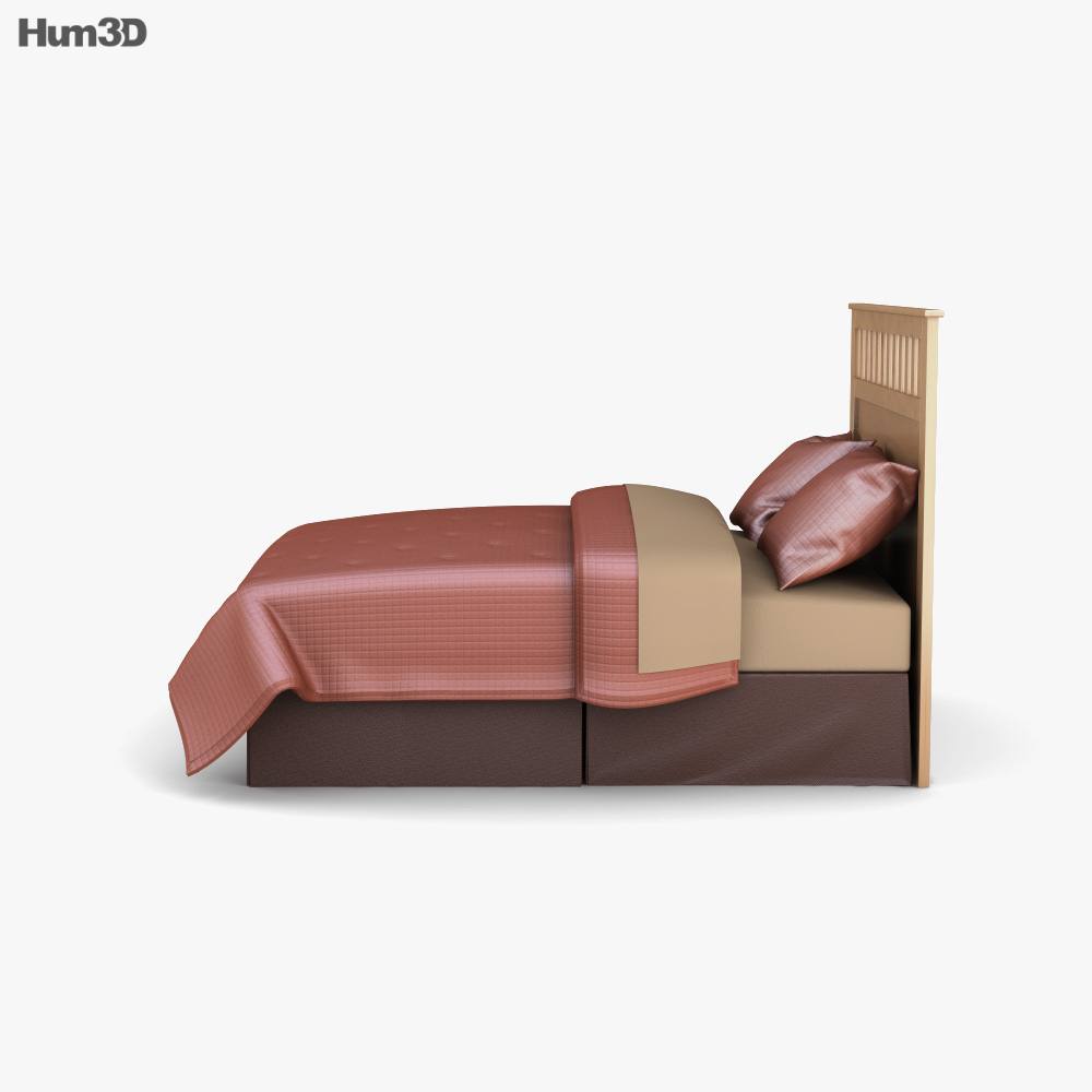 Ashley Panel bed 3D model - Download in MAX, OBJ, FBX, C4D