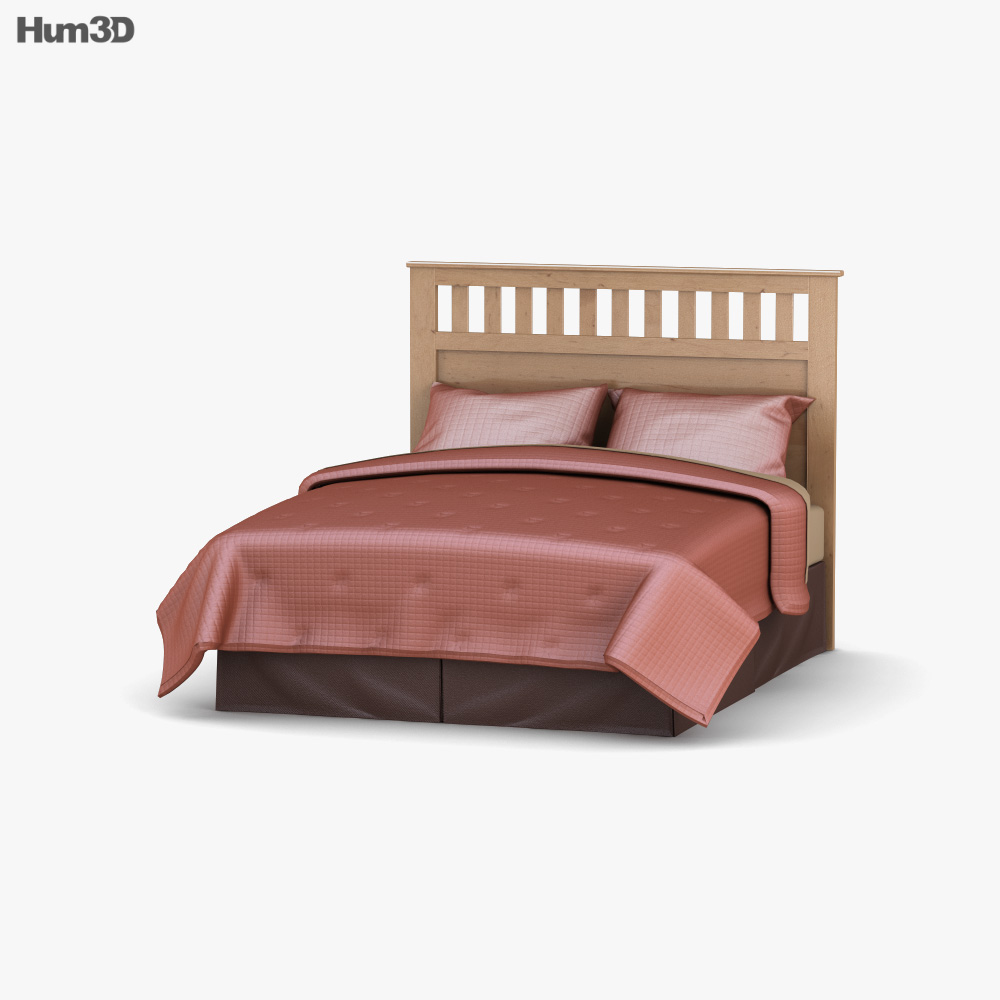Ashley Panel bed 3D model - Download in MAX, OBJ, FBX, C4D