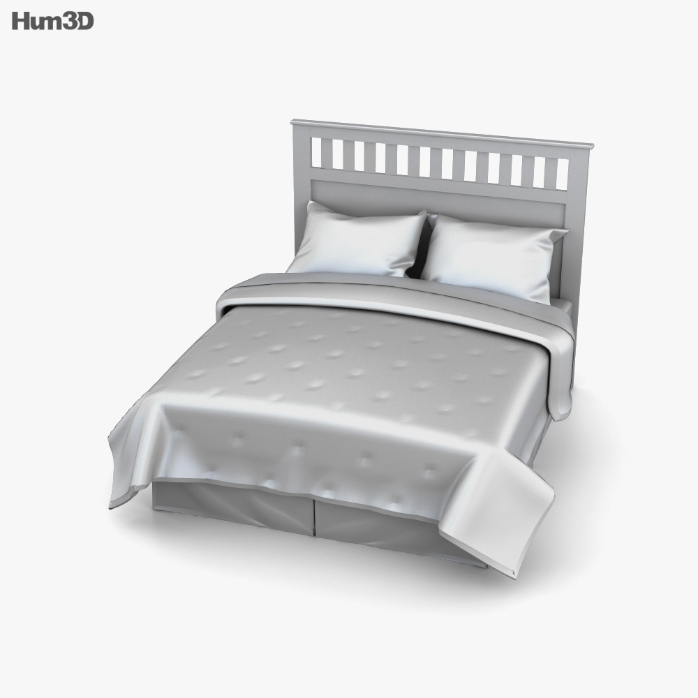 Ashley Panel bed 3D model - Download in MAX, OBJ, FBX, C4D