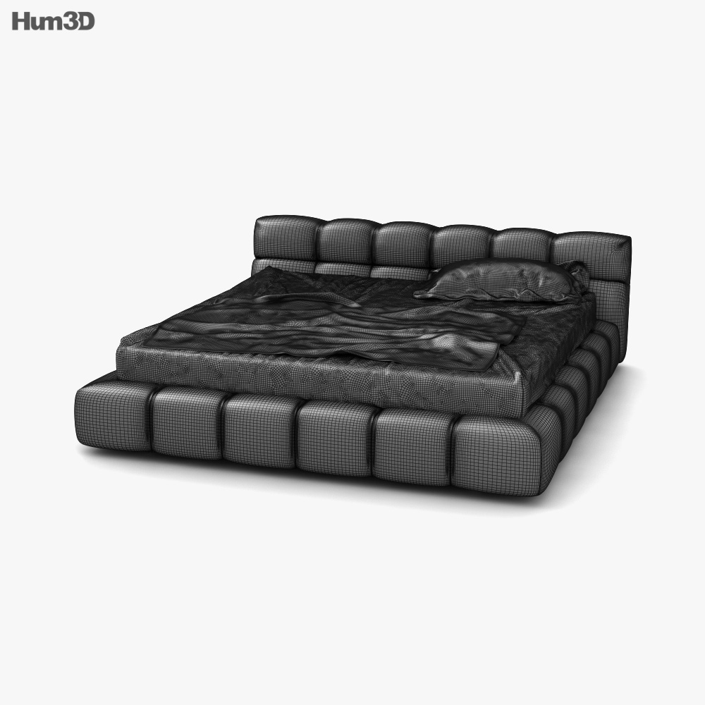 B and B Tufty Bed 3D model - Download in MAX, OBJ, FBX, C4D