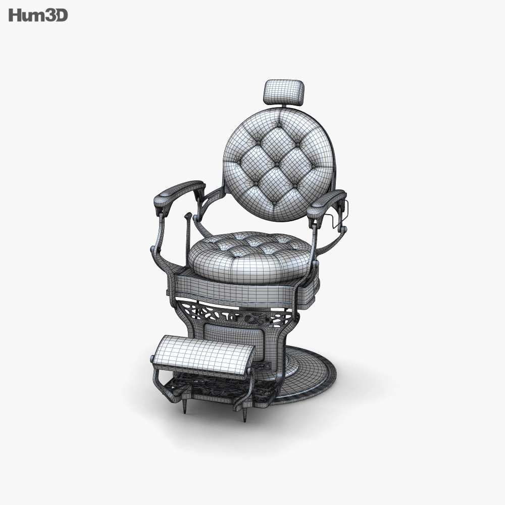 BR Beauty Alesso Barber chair 3D model - Download in MAX, OBJ, FBX, C4D