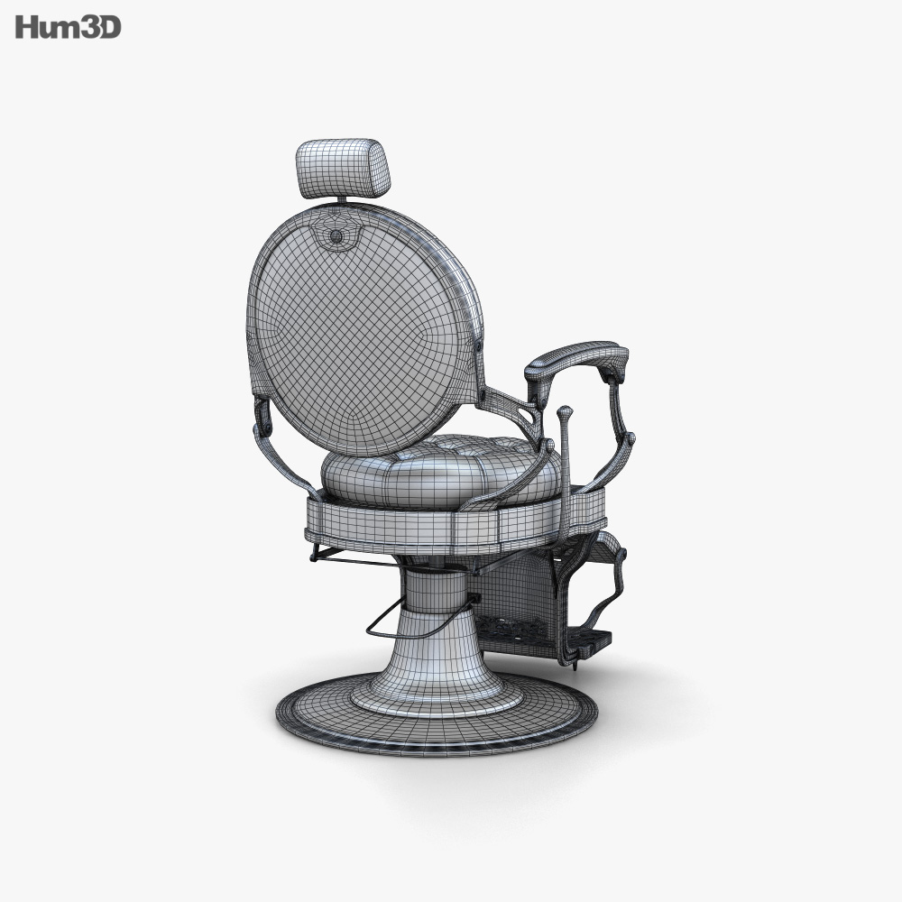 BR Beauty Alesso Barber chair 3D model - Download in MAX, OBJ, FBX, C4D