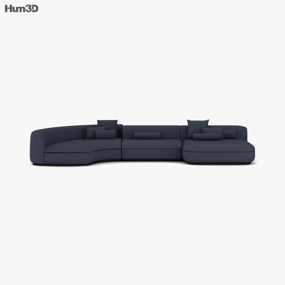 Baxter Piaf Sofa 3D model - Download in MAX, OBJ, FBX, C4D