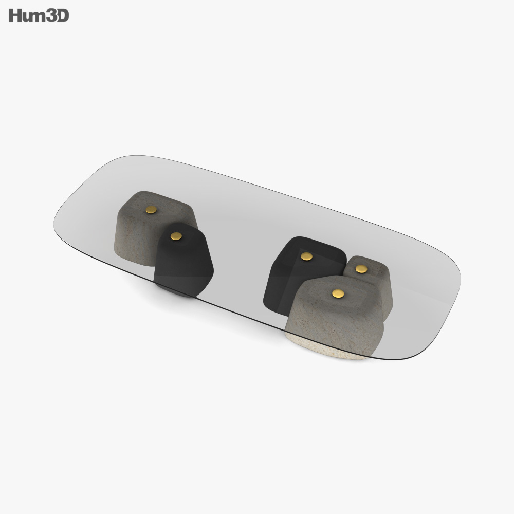 Baxter Fany Coffee table 3D model - Download in MAX, OBJ, FBX, C4D