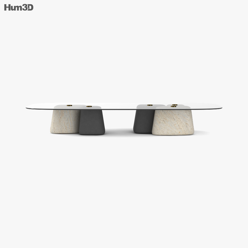 Baxter Fany Coffee table 3D model - Download in MAX, OBJ, FBX, C4D