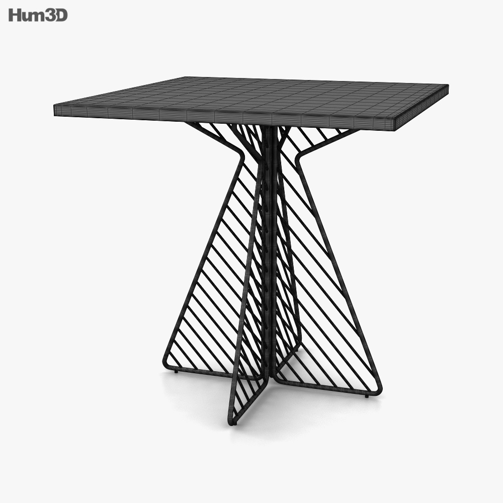 Bend Goods Cafe Square Table 3D model - Download in MAX, OBJ, FBX, C4D