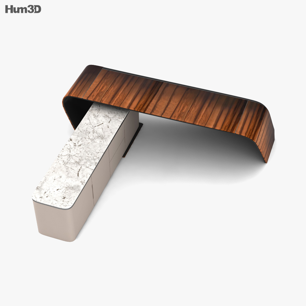 Bentley Home Styal Desk 3D model - Download in MAX, OBJ, FBX, C4D