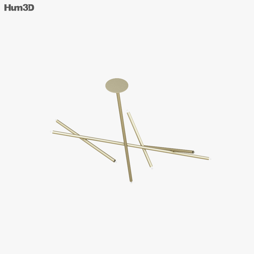Billy Cotton Pick UP 5 Stick Vertical Chandelier 3D model - Download in ...