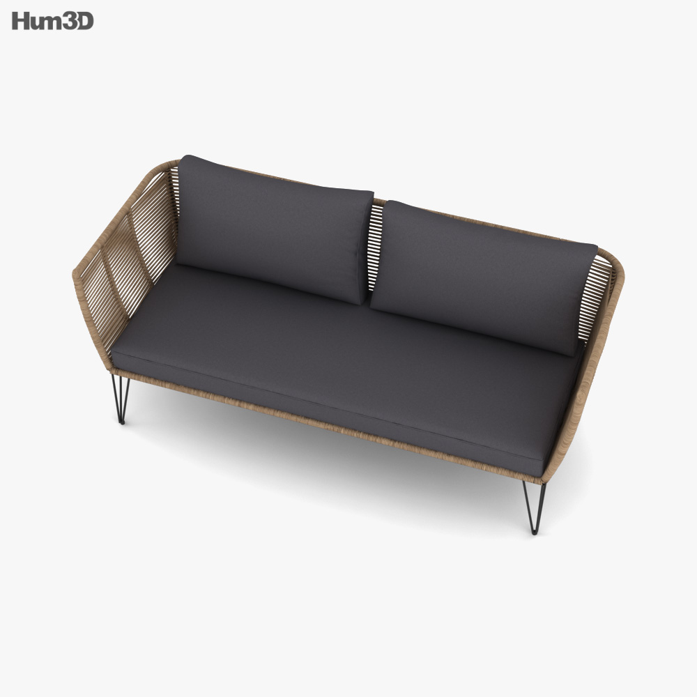 Bloomingville Mundo Sofa 3D model - Download in MAX, OBJ, FBX, C4D