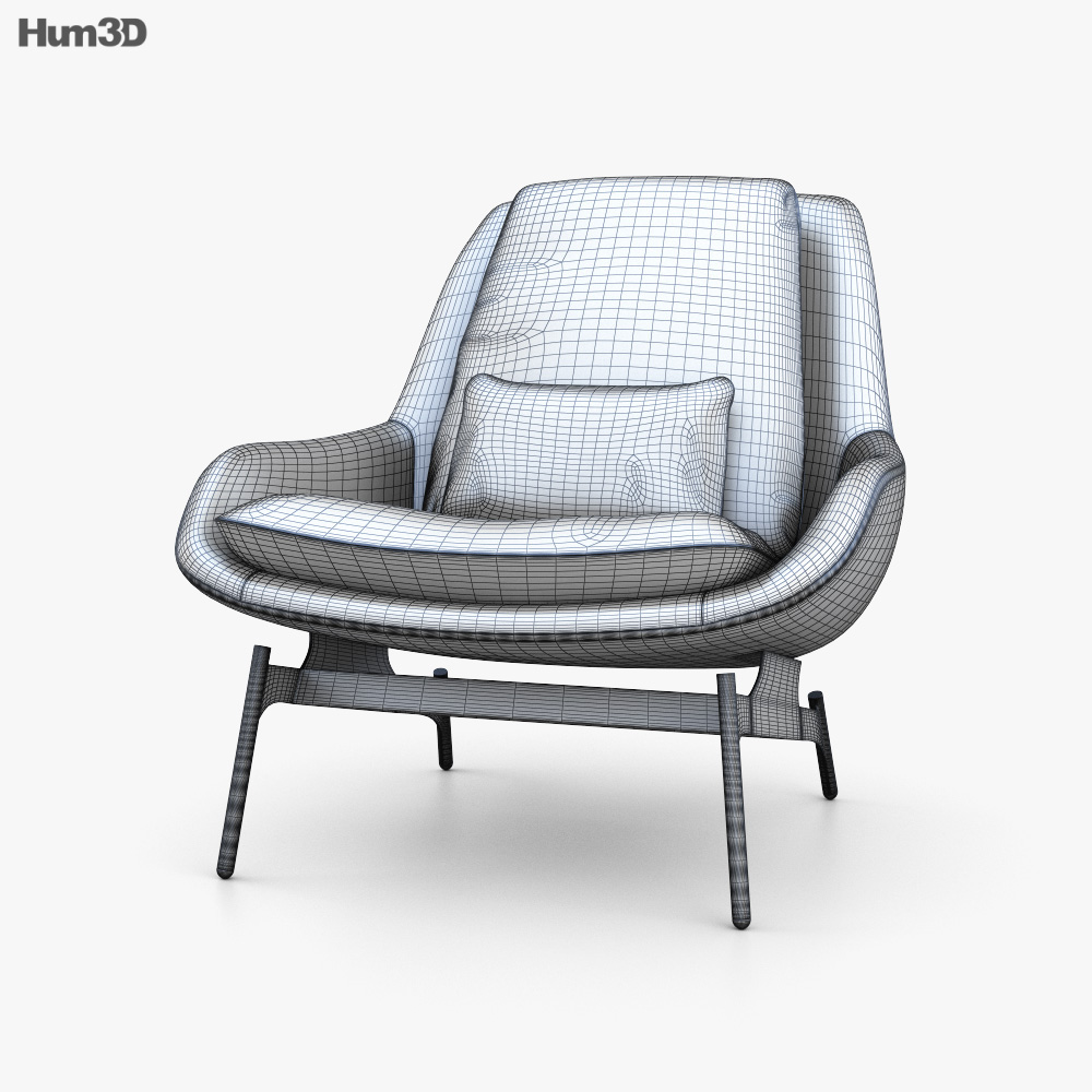 Bludot Field Lounge chair 3D model - Download in MAX, OBJ, FBX, C4D
