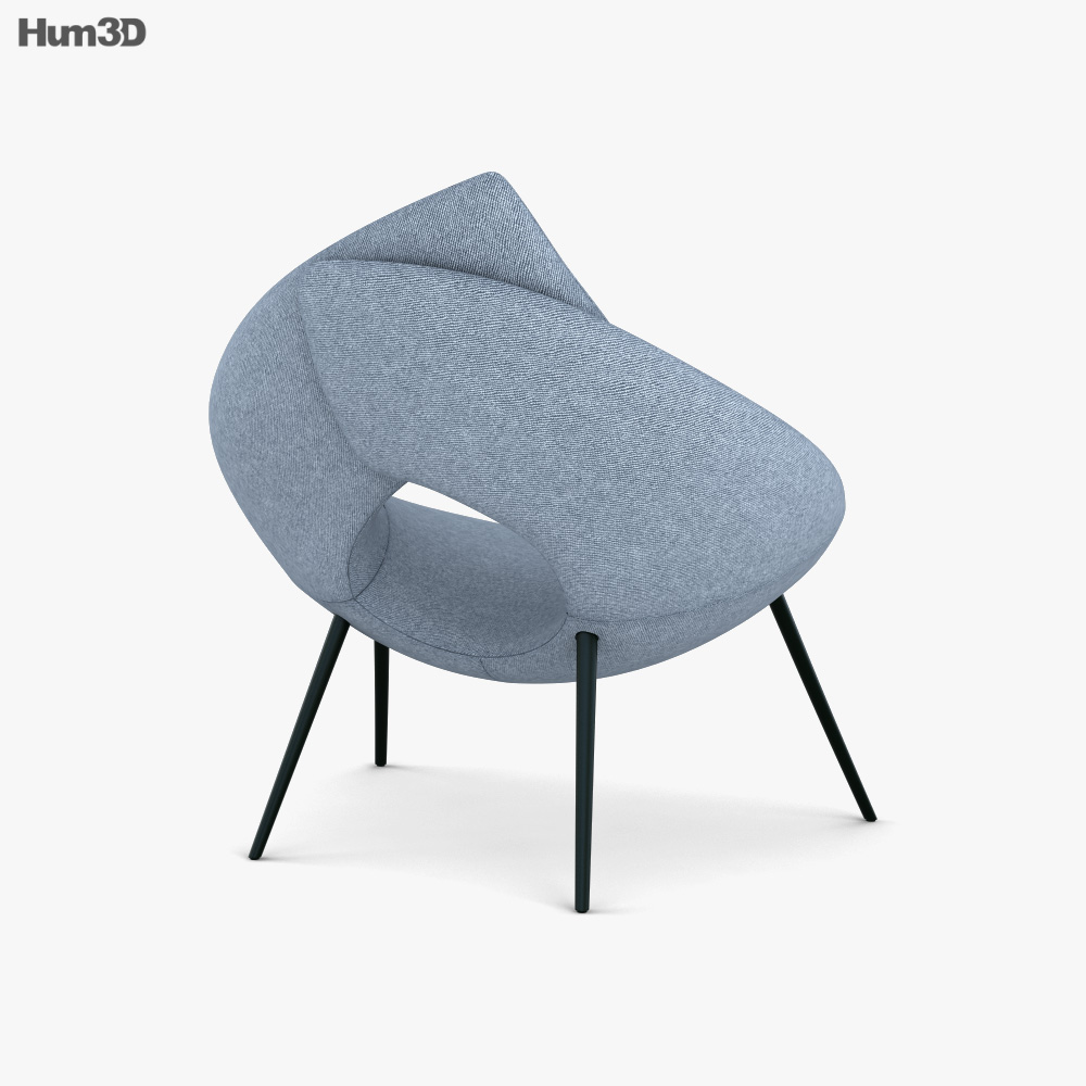 Bonaldo Lock Armchair 3D model - Download in MAX, OBJ, FBX, C4D