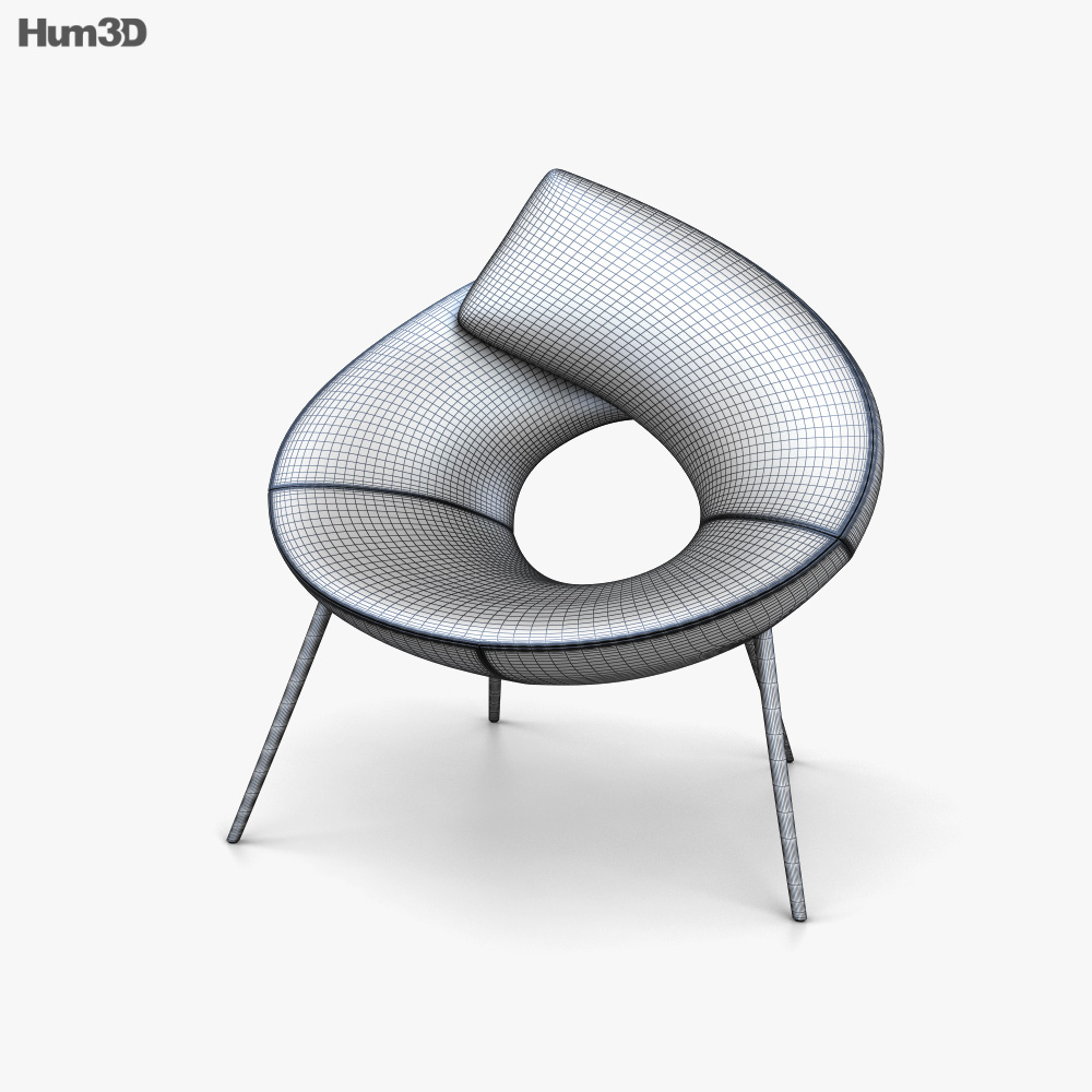 Bonaldo Lock Armchair 3D model - Download in MAX, OBJ, FBX, C4D