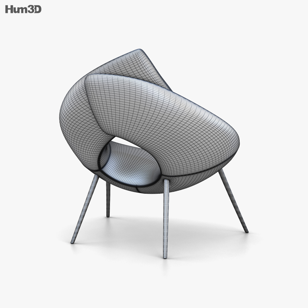 Bonaldo Lock Armchair 3D model - Download in MAX, OBJ, FBX, C4D